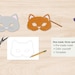 Cat Paper Mask Kids Costume, Farm Animal, Cat Party Mask, Cat ...