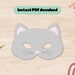 Cat Paper Mask Kids Costume, Farm Animal, Cat Party Mask, Cat ...