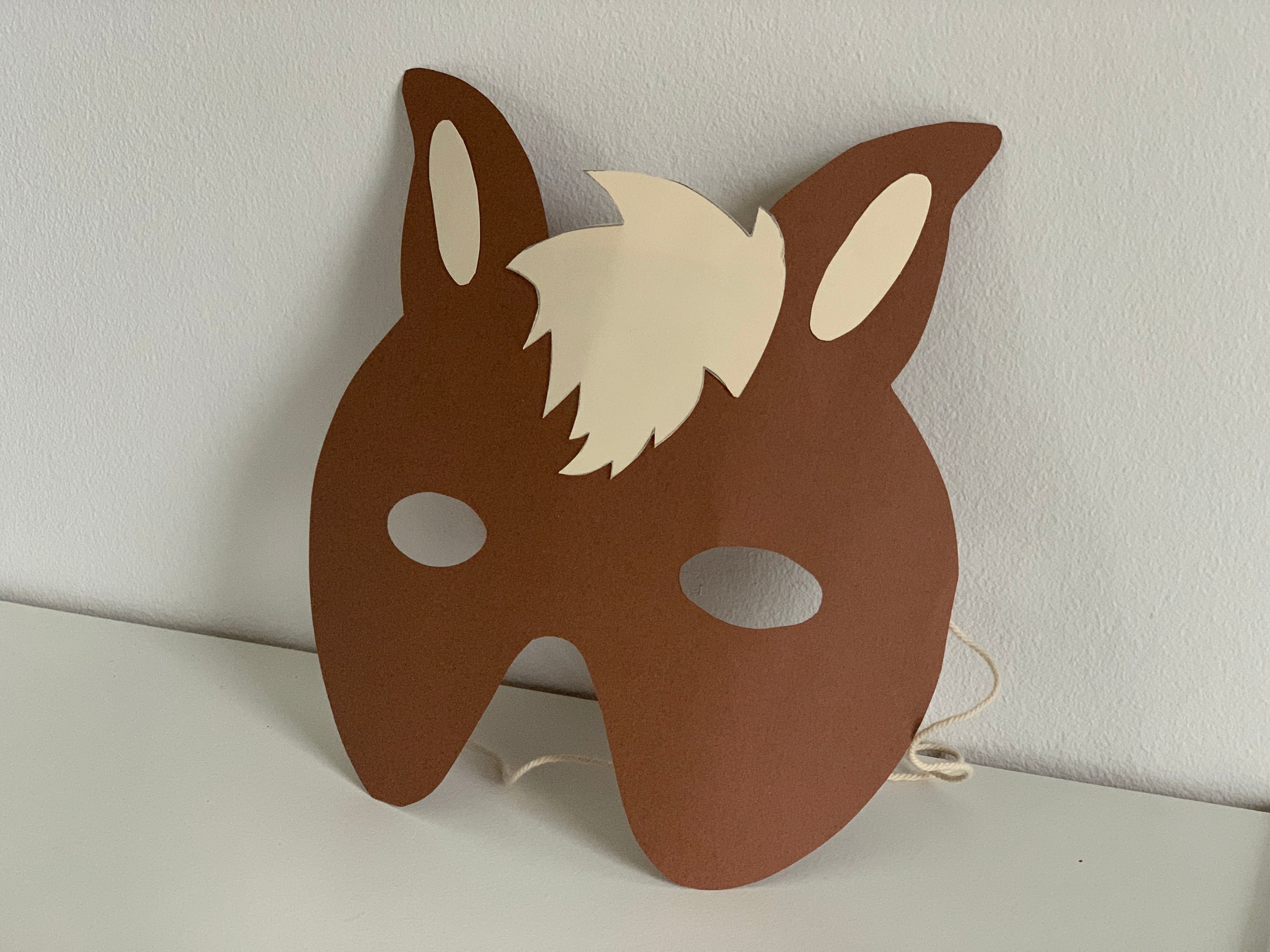 Horse Paper Mask Kids Costume, Farm Animal, Horse Party Mask, Horse ...