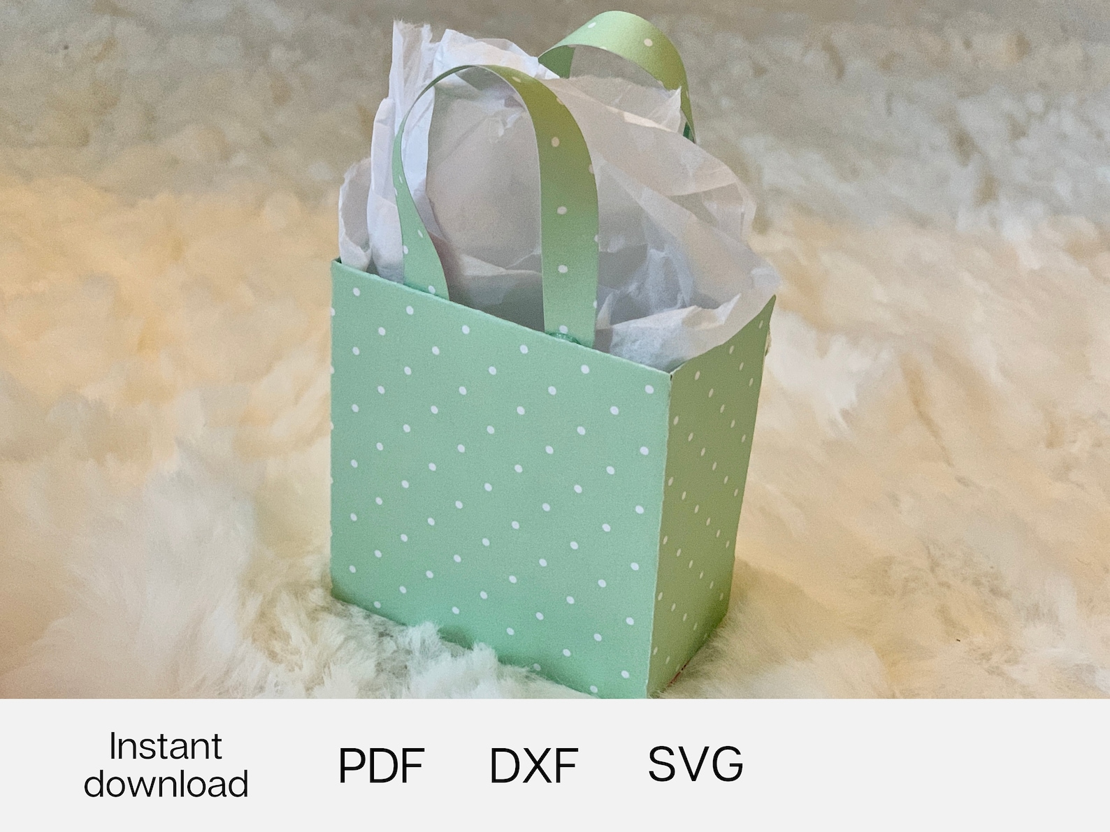 Small Paper Gifbag Template - Instant Download Template - PDF, SVG, DXF ...