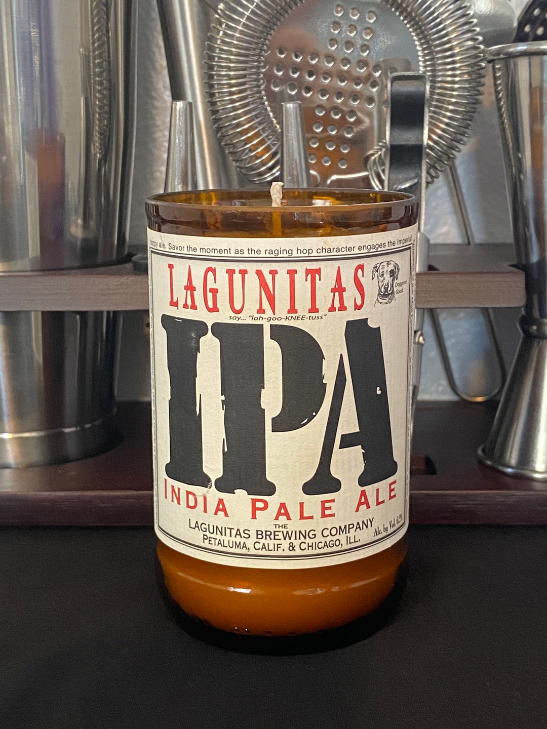 Lagunitas IPA Beer Bottle Candle Beer Goggles Scent - Etsy