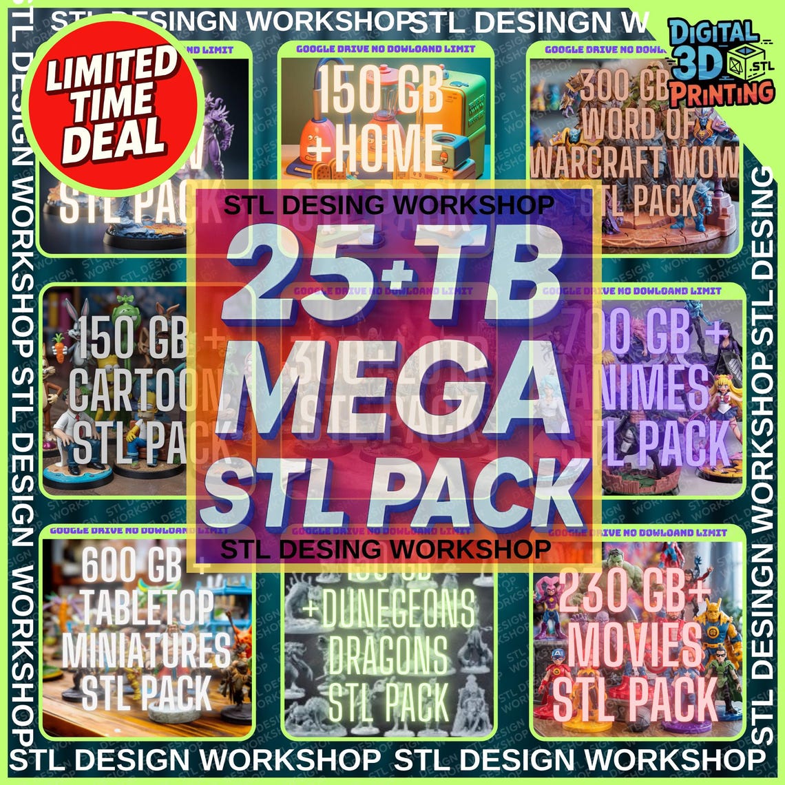 3D Ultimate STL Mega Pack – 25TB of Organized Printable Models ...