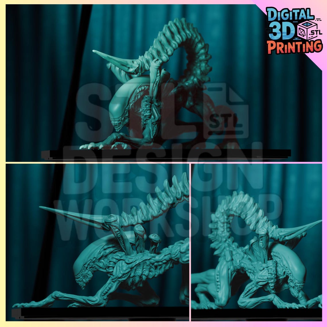 Alien Xenomorph Statue High Quality 3D Printer Files 3D STL Model Print ...