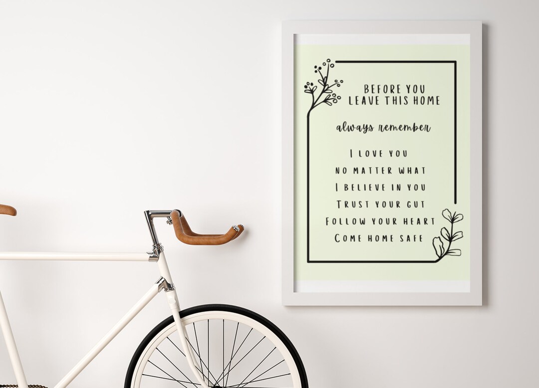 Before You Leave Home Print - Family Wall Art (digital Print) - Etsy