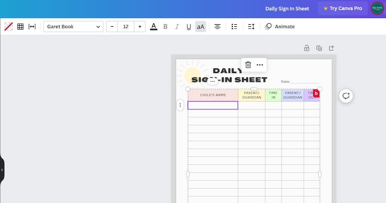 Daily and Weekly Sign in Sheets - Etsy