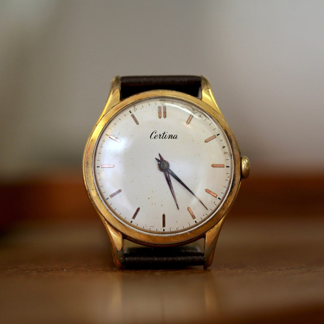 Vintage 1950s Certina Gents Gold Plated Watch Mechanical - Etsy