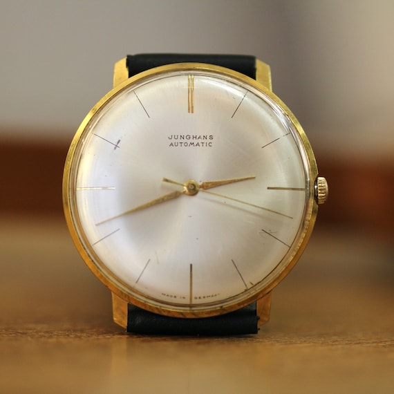 Vintage 1960 Junghans Automatic Gents Gold Plated Sil… - Gem