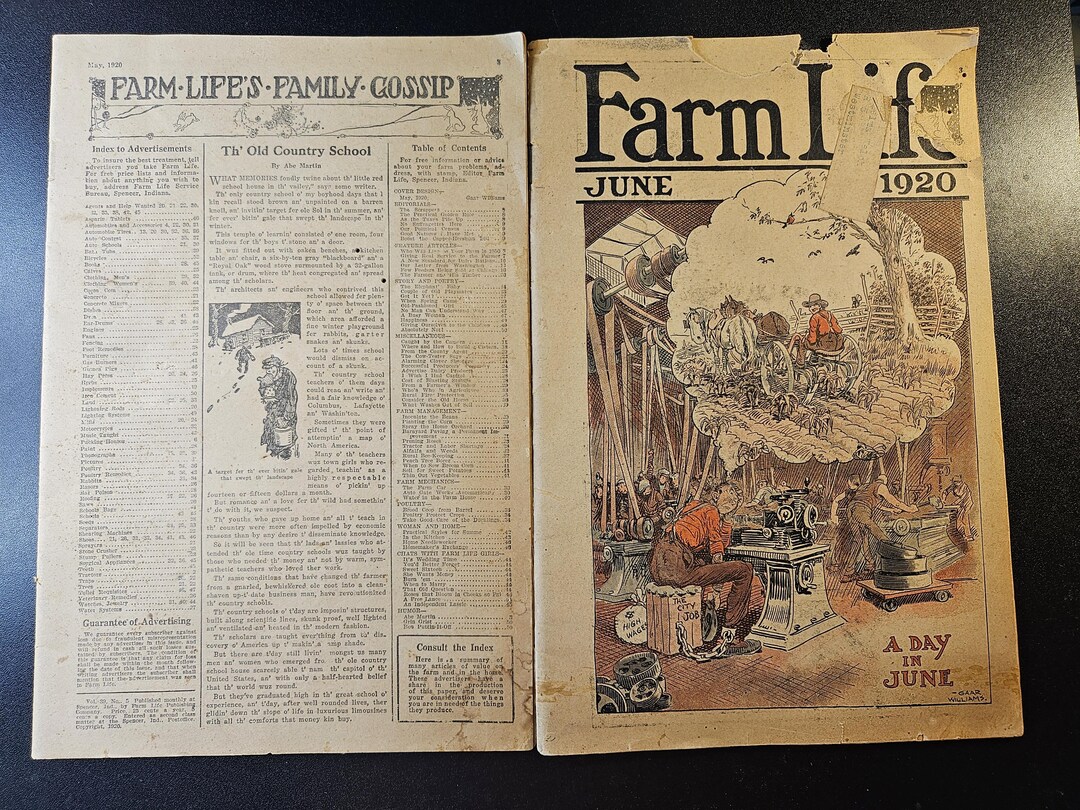 Antique Farm Life Magazines, May & June 1920 - Etsy