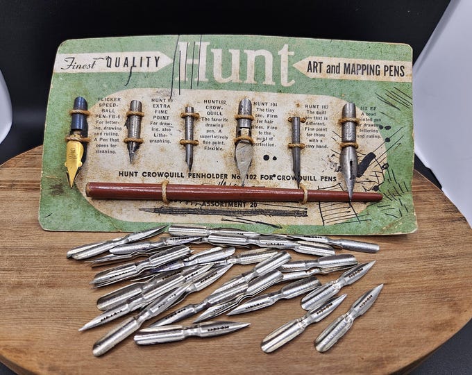 Vintage Hunt Art & Mapping Pen and Over 80 Miscellaneous Pen Nibs - Etsy