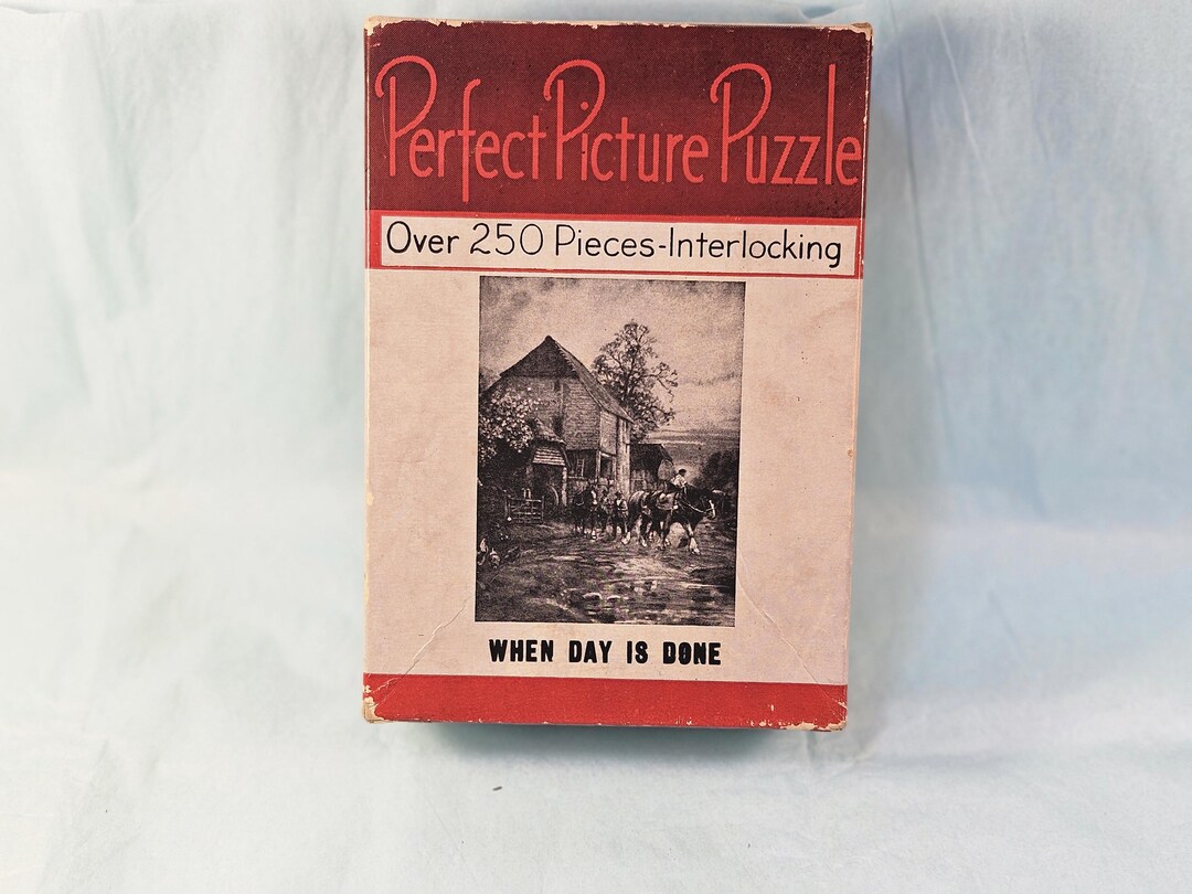 Perfect Picture Puzzle "when Day is Done" Complete Jigsaw Puzzle - Etsy