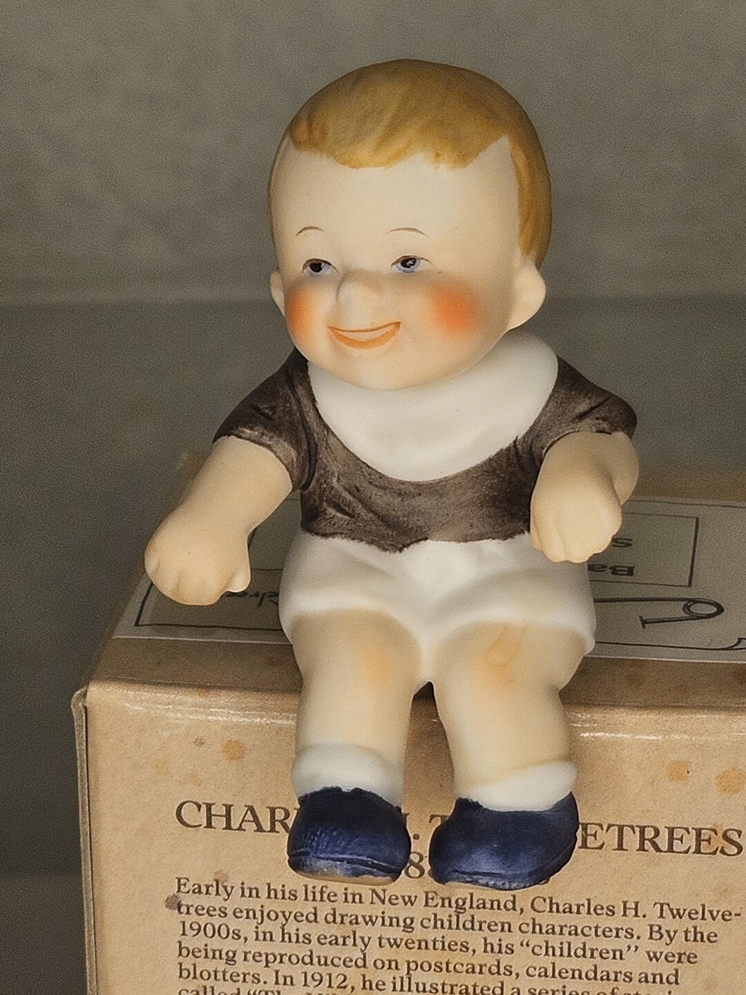 Vintage Children of C H Twelvetrees babies Out to Dry Ornament willie ...