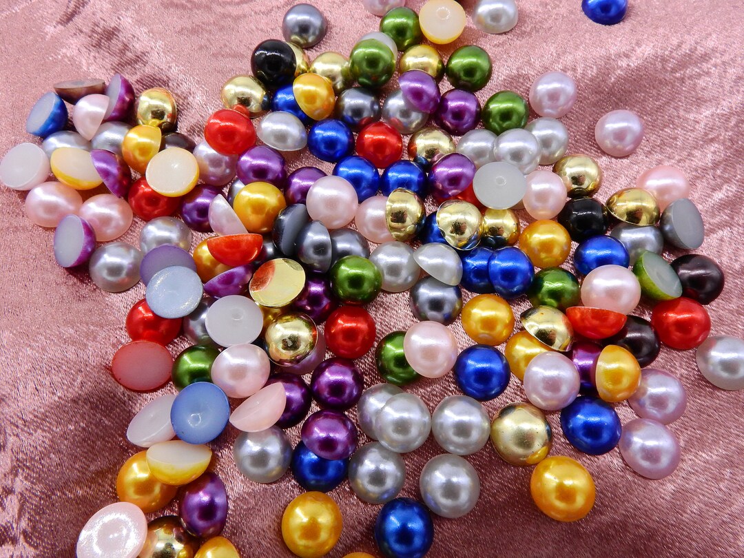 100 Acrylic Half Beads for Gluing 10 Mm Suitable for - Etsy