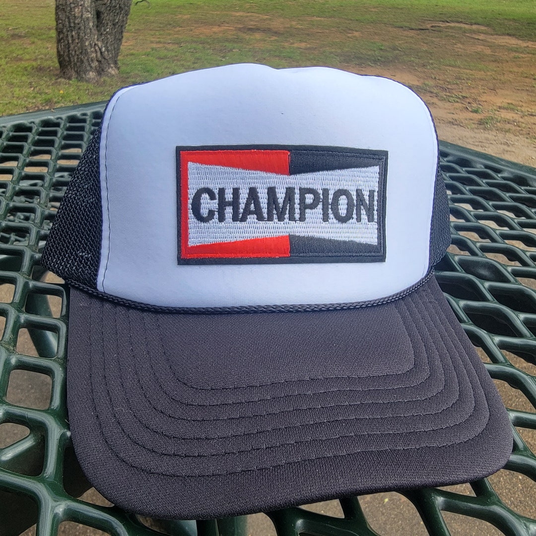 Champion Spark Plug Patch Trucker Hat - Etsy