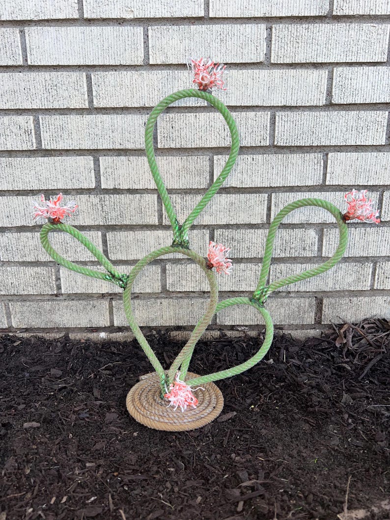 Handmade Rope Cactus Home Decor, Flower Arrangement, Western - Etsy
