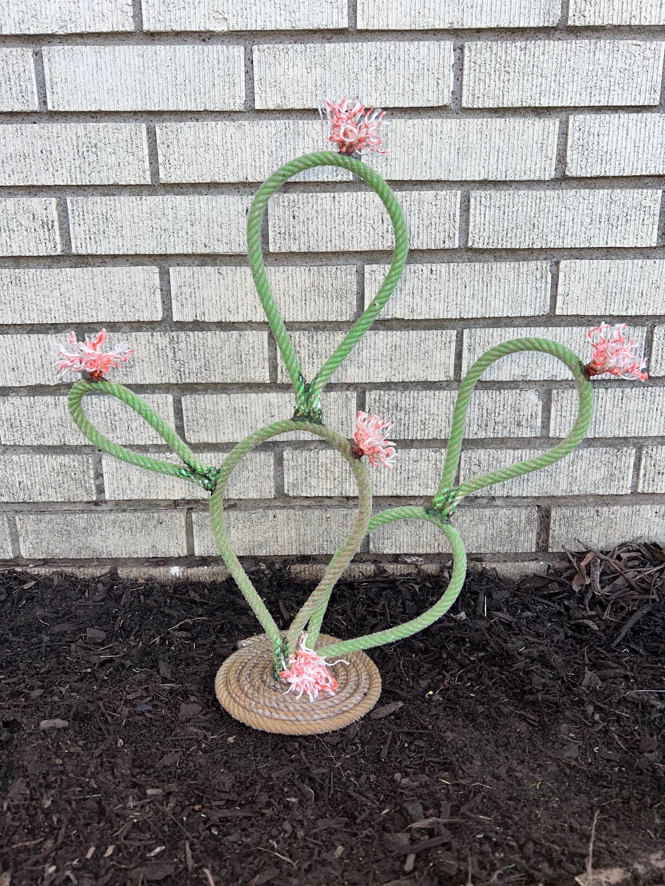 Handmade Rope Cactus Home Decor, Flower Arrangement, Western - Etsy