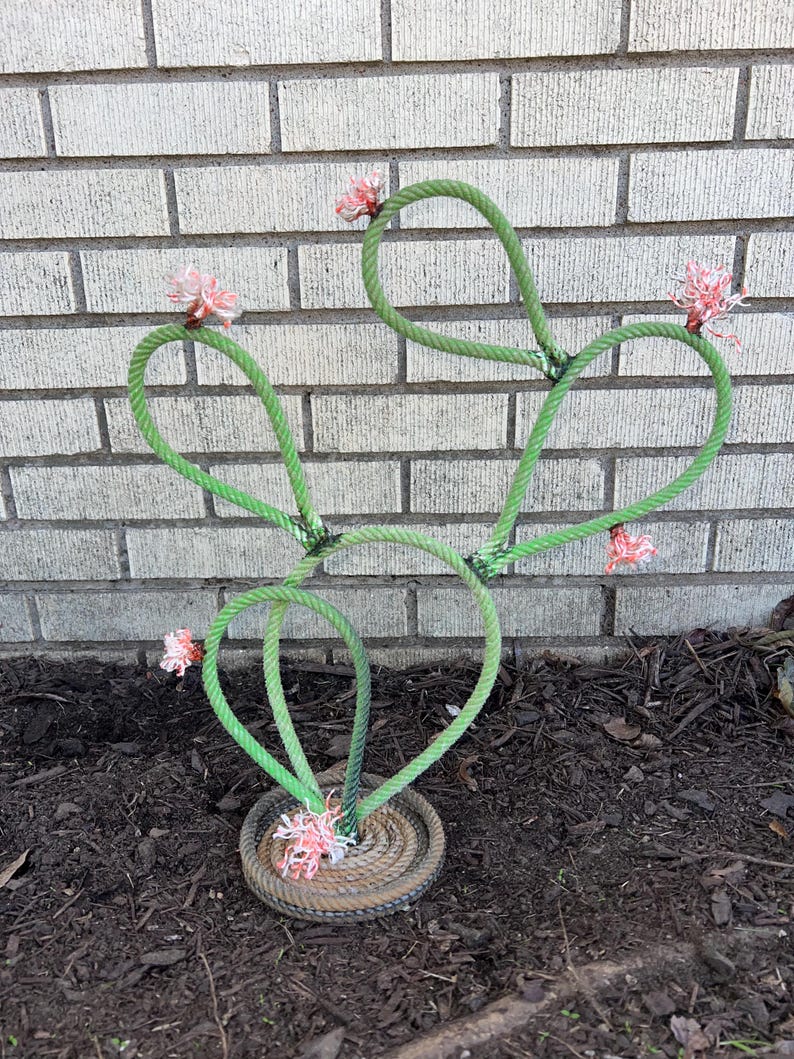 Handmade Rope Cactus Home Decor, Flower Arrangement, Western - Etsy