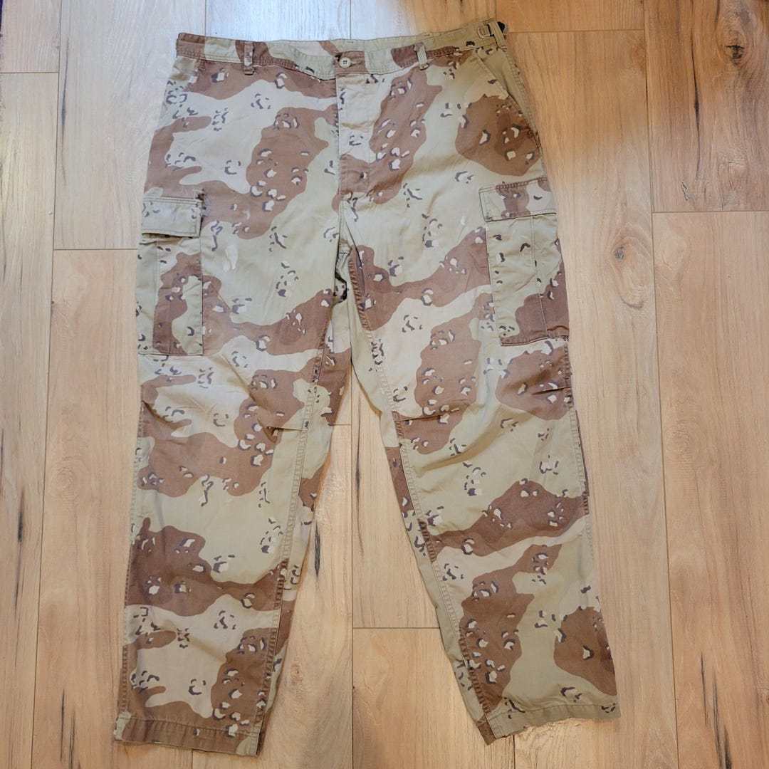 US Military Desert Chocolate Chip Pattern Pants Mens XL - Etsy