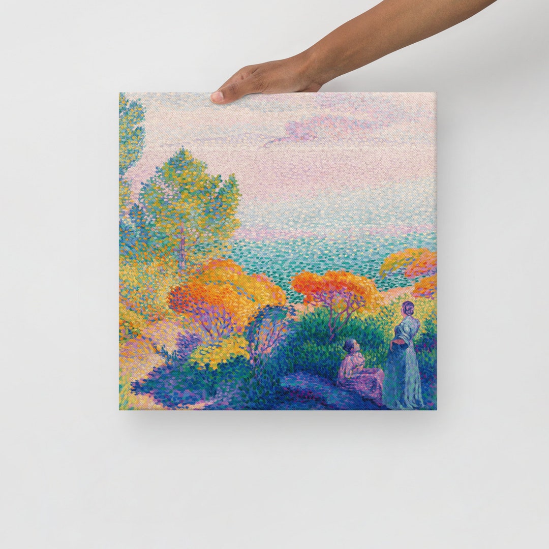 Canvas Pointillism Print Henri-edmond Cross Two Women by the Shore ...