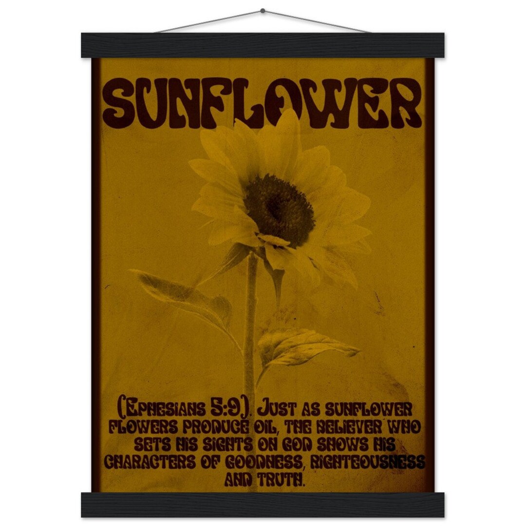 Sunflower Bible Verse Poster Premium Matte Paper Poster With Hanger - Etsy