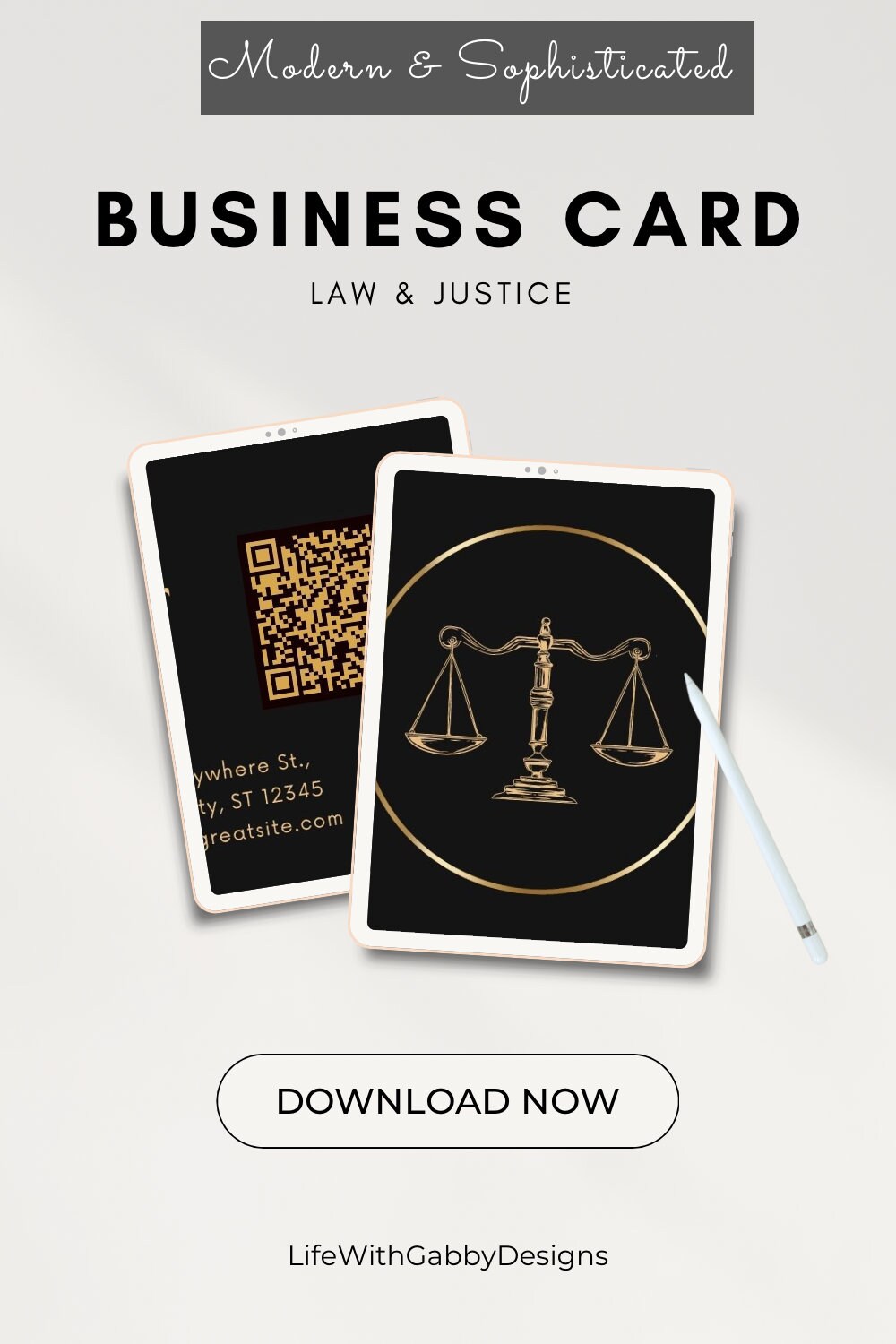Scales of Justice Business Card for Law Professionals - Etsy