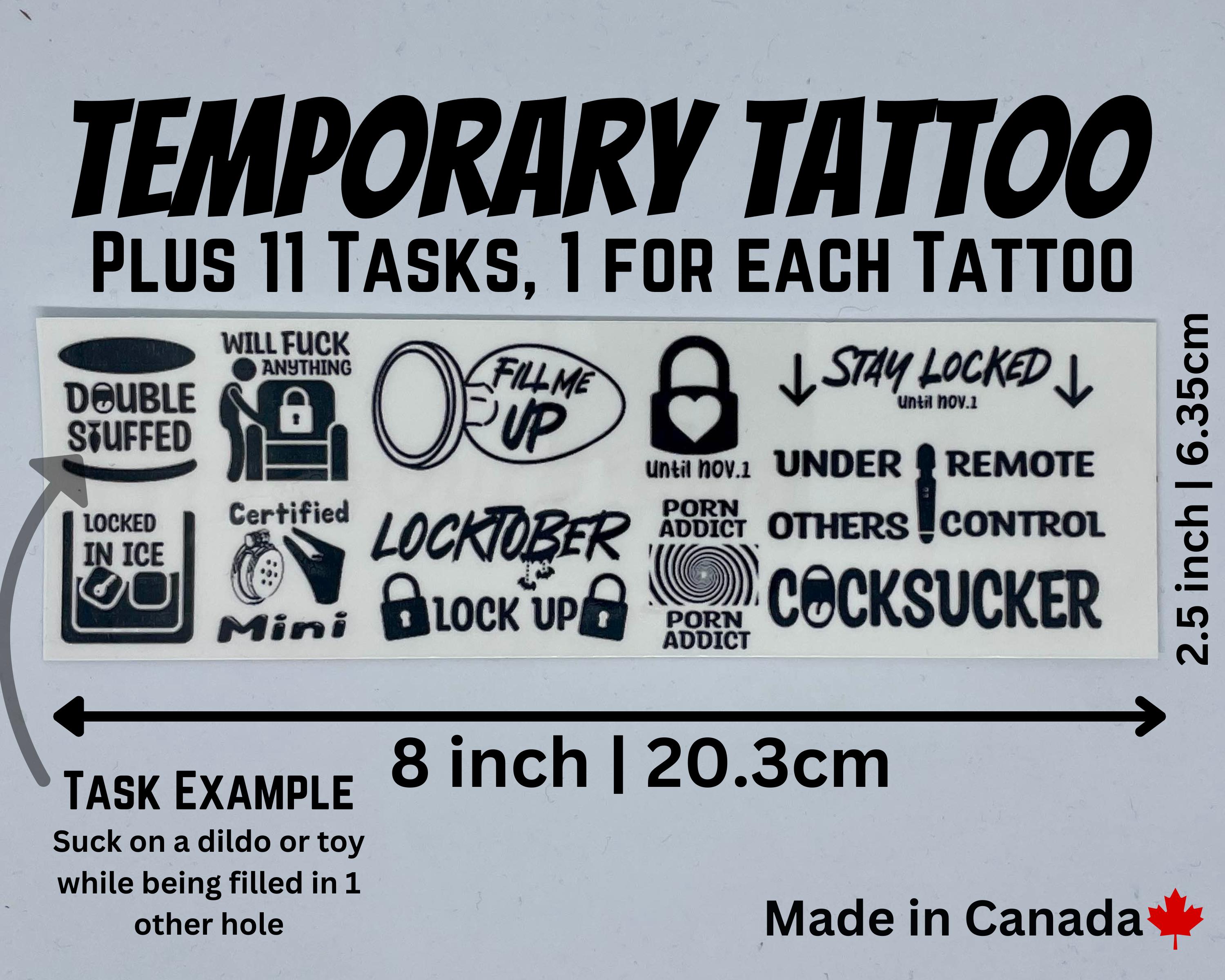 Locktober Chastity Temporary Tattoos Sissy Tattoos Bdsm Tattoos Locked ...