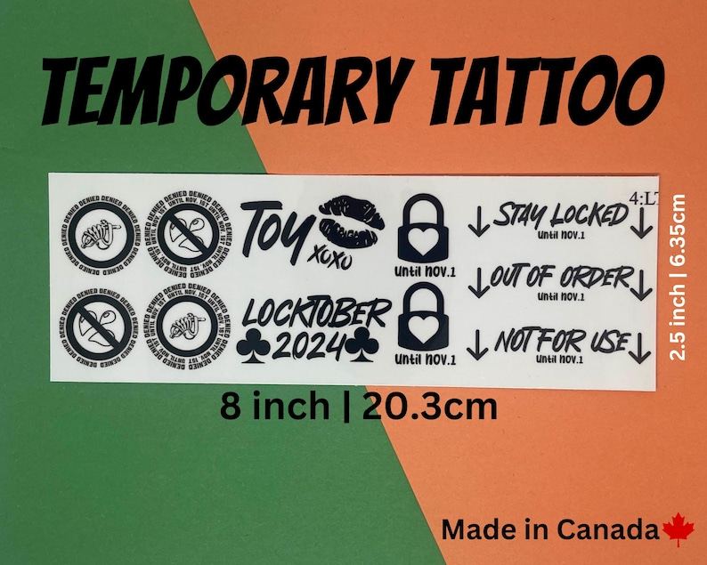 Locktober Temporary Tattoos Sissy Tattoos Bdsm Tattoos Locked Boy ...