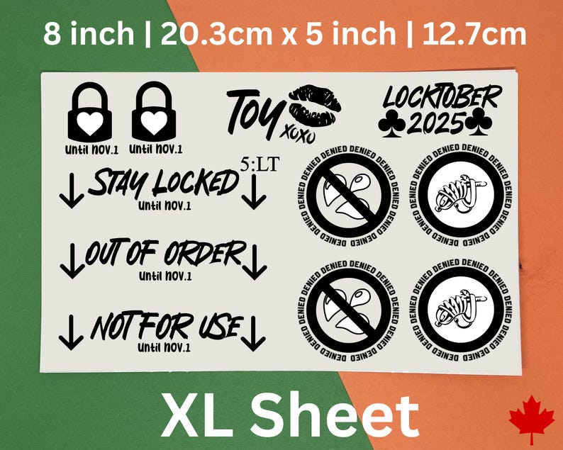 Locktober Chastity Temporary Tattoos Sissy Tattoos Bdsm Tattoos Locked ...