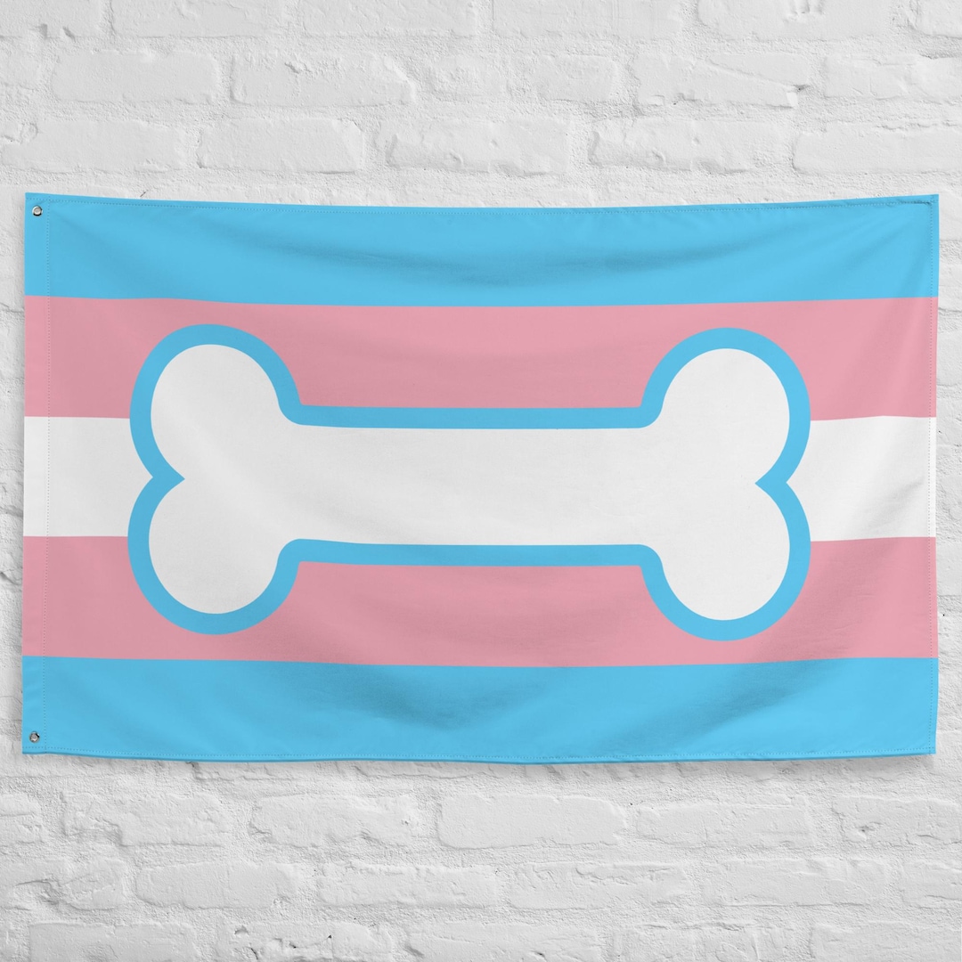 Trans Pup Pride Flag 3 X 5 Ft | Puppy Boy Puppy Play Puppygirl Tshirt ...