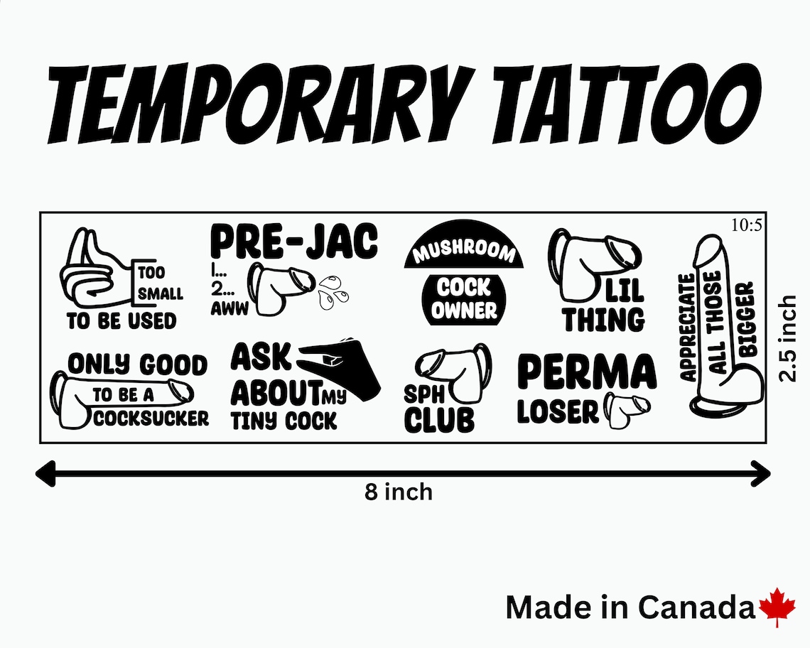 Beta Pre-jac Temp Tattoos Chastity and Sissy Tattoos Bdsm Tattoos ...