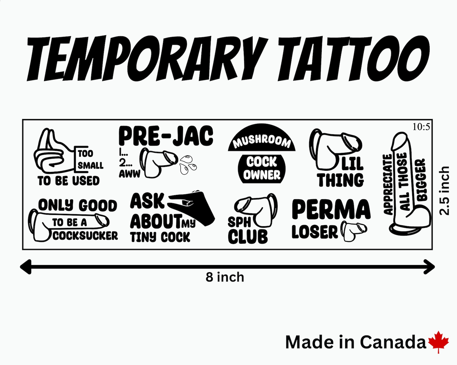 Beta Pre-jac Temp Tattoos Chastity and Sissy Tattoos Bdsm Tattoos ...