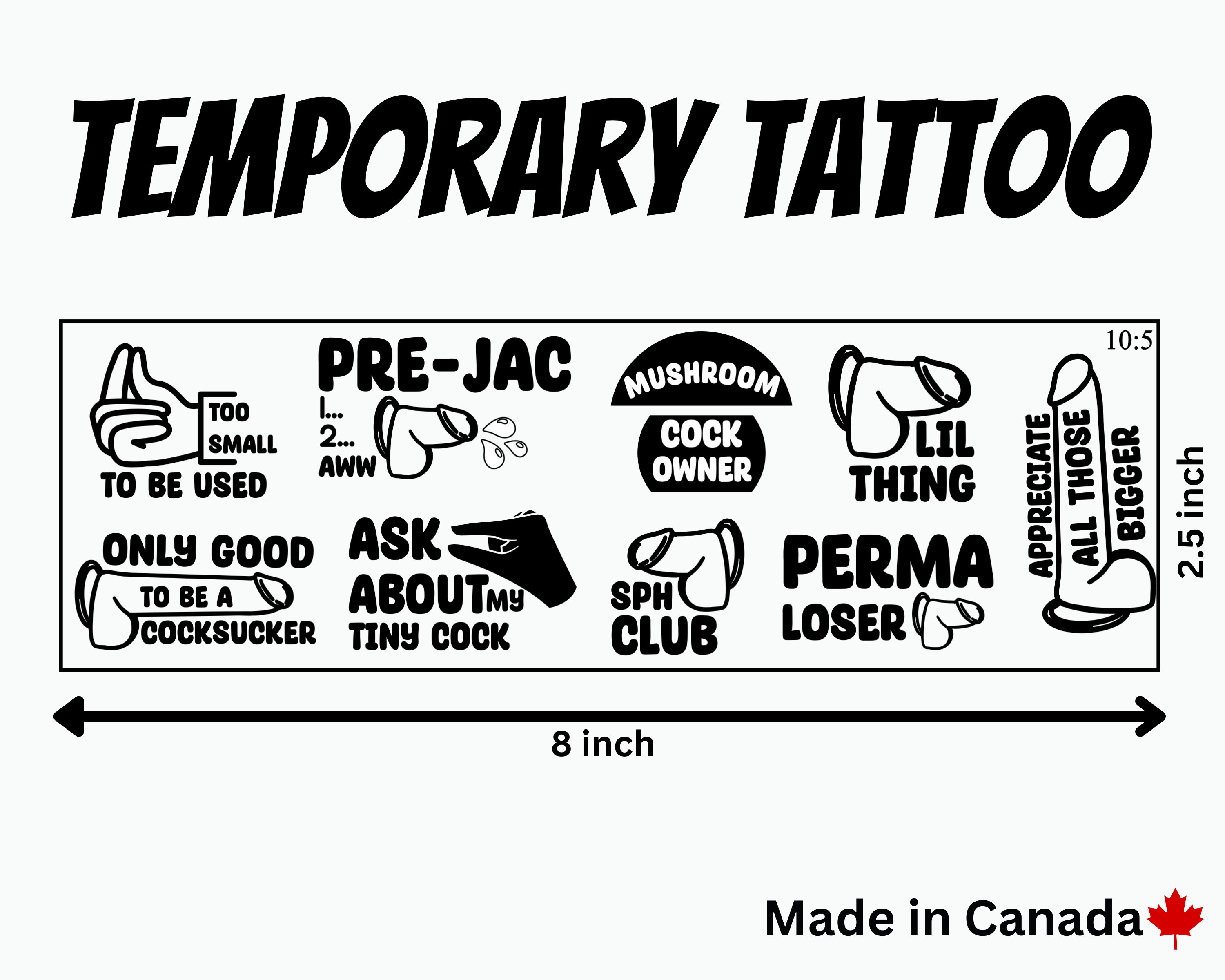 Beta Pre-jac Temp Tattoos Chastity and Sissy Tattoos Bdsm Tattoos ...