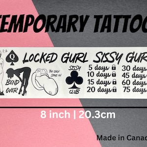 Sissy Tattoo Sheets | Bdsm Chastity Cage Sissy Gurl Humiliation BDSM ...