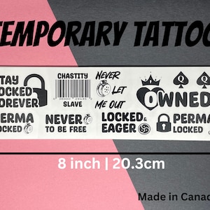 Perma Chastity Temp Tattoo Sheets | Bdsm Chastity Cage Sissy Gurl ...