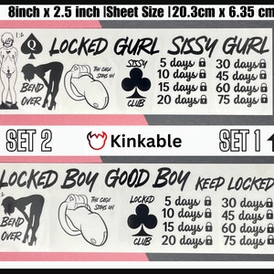 Chastity and Sissy Temporary Tattoo Bdsm Chastity Cage Sissy Gurl ...