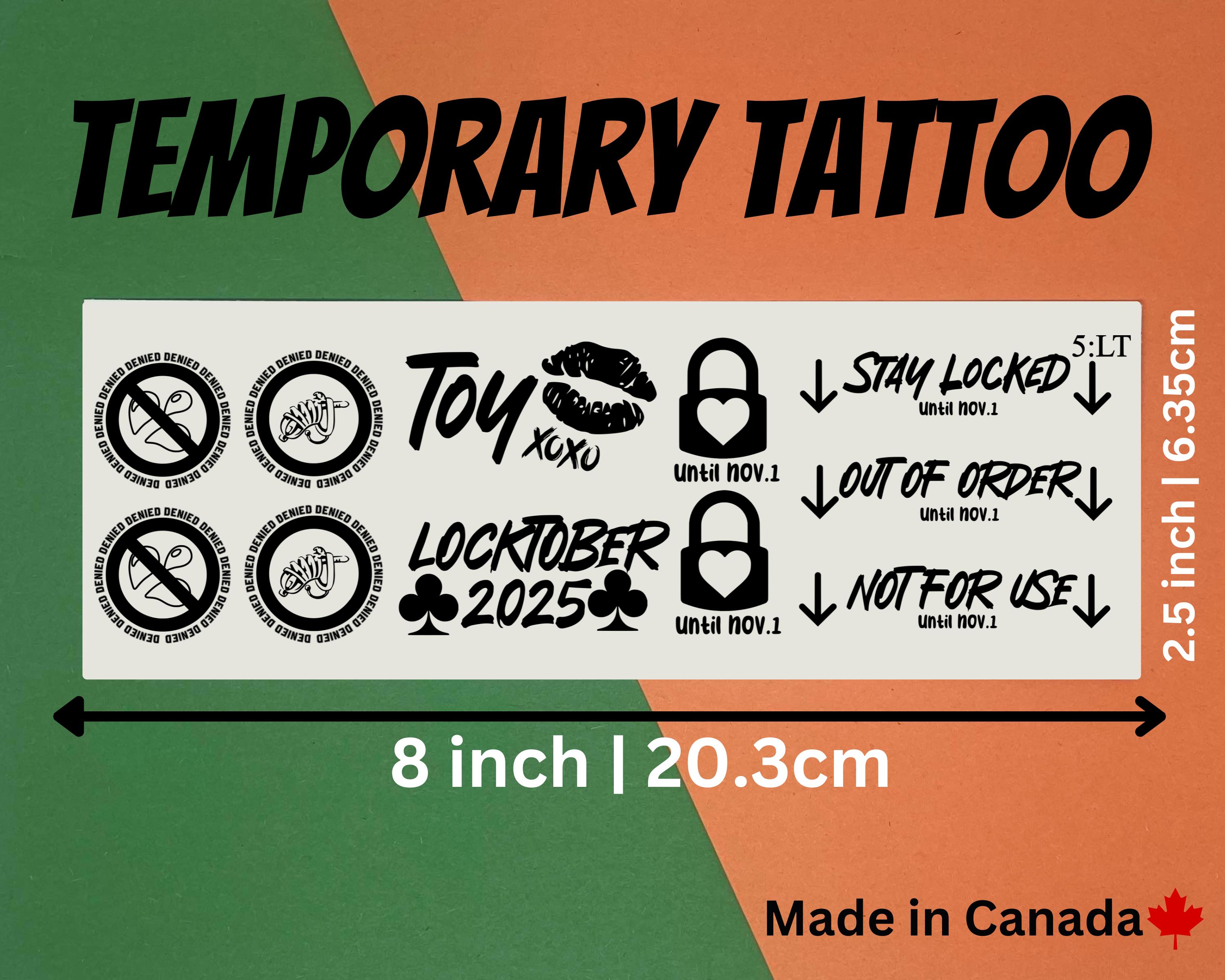 Locktober Chastity Temporary Tattoos Sissy Tattoos Bdsm Tattoos Locked ...