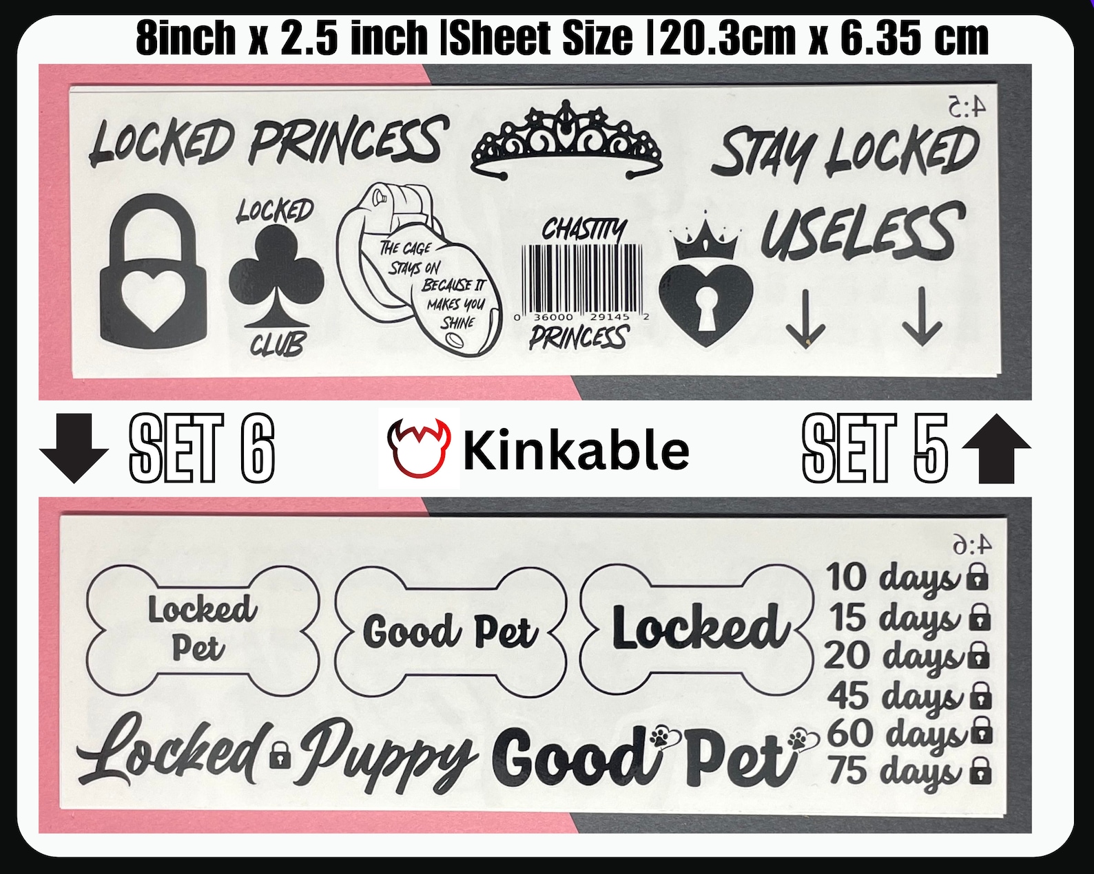 Chastity and Sissy Temporary Tattoo Bdsm Chastity Cage Sissy Gurl Humiliation BDSM Design Body ...