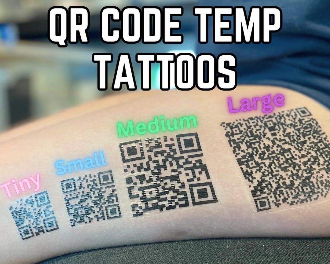 Custom QR Code Temporary Tattoos - Etsy