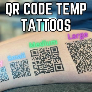 Custom Qr Code Temporary Tattoos - Etsy