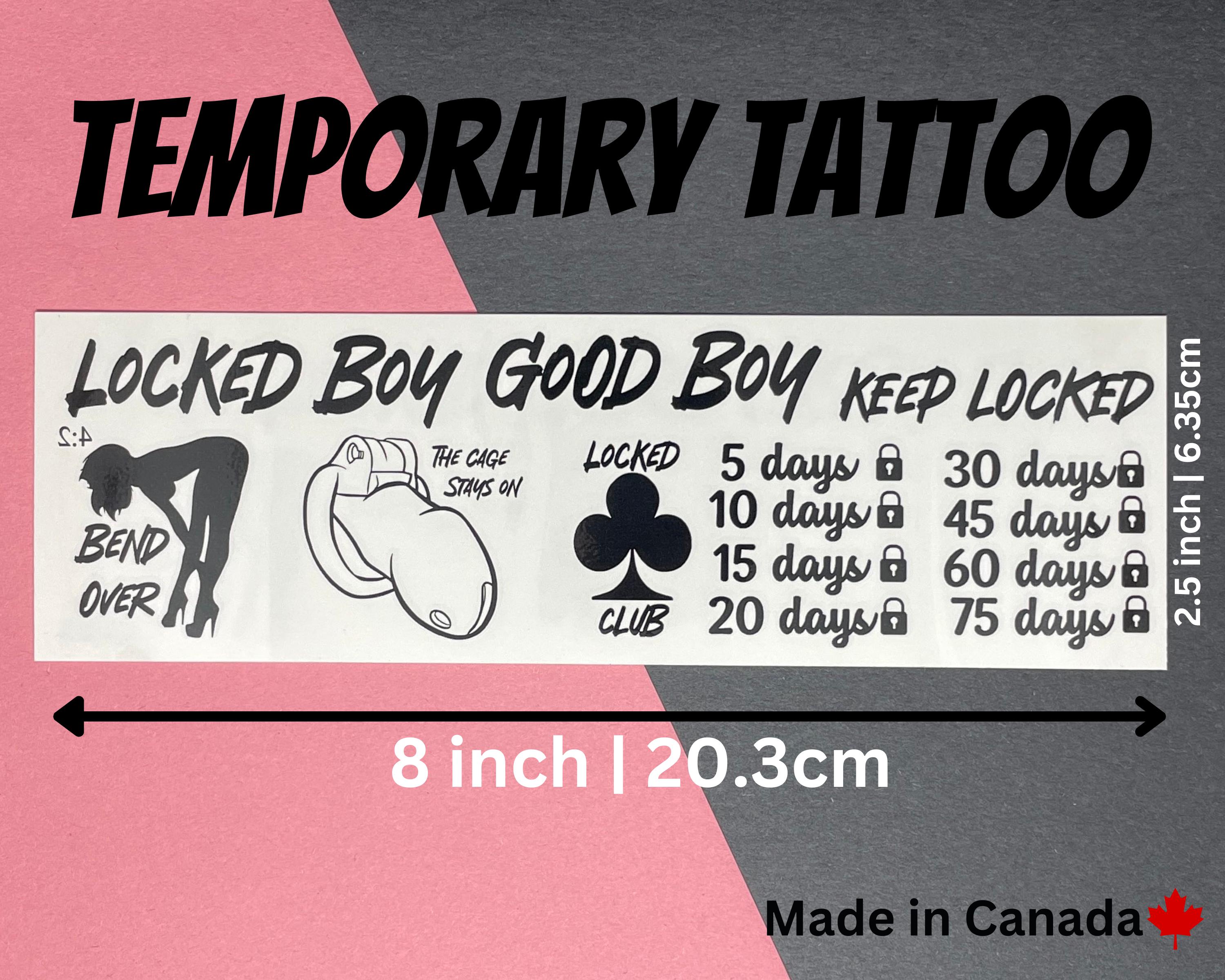 Male Chasity Tattoos Chastity Cage Kit Chastity Strap Good Boy ...