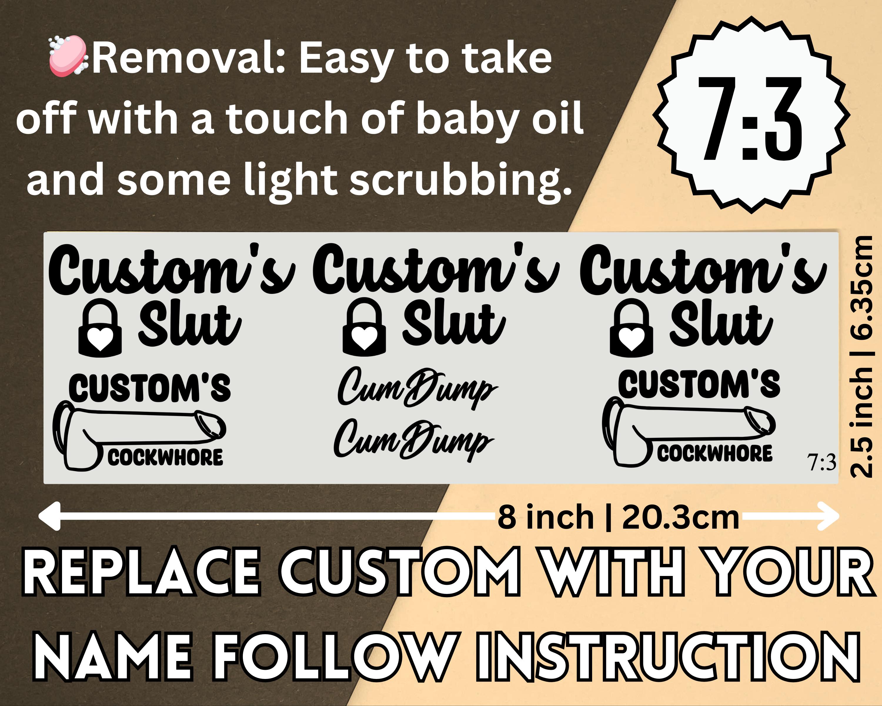 Personalized Adult Temporary Tattoos, BDSM Tattoos, DDLG, Owned, Fetish ...