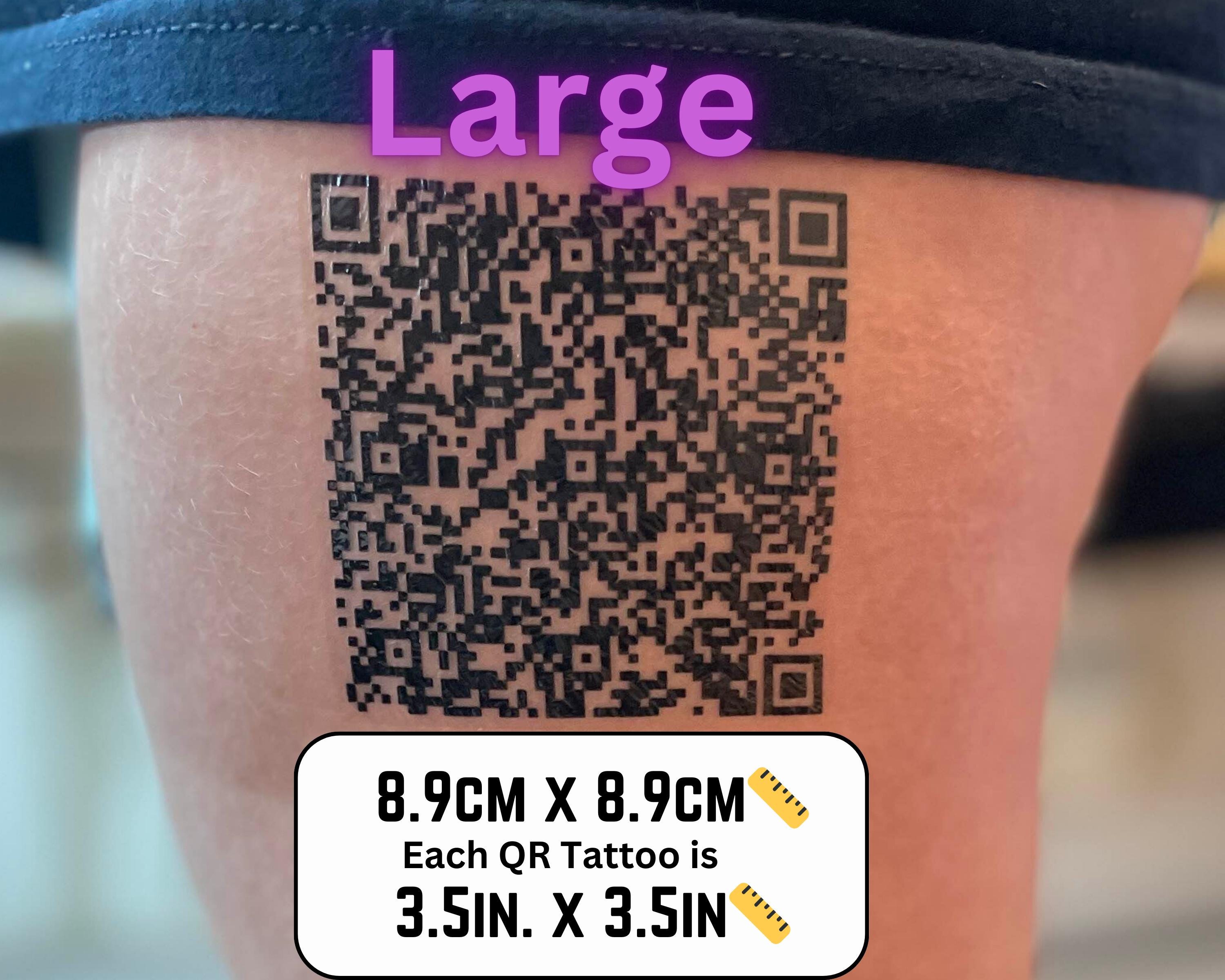 Custom QR Code Temporary Tattoos - Etsy