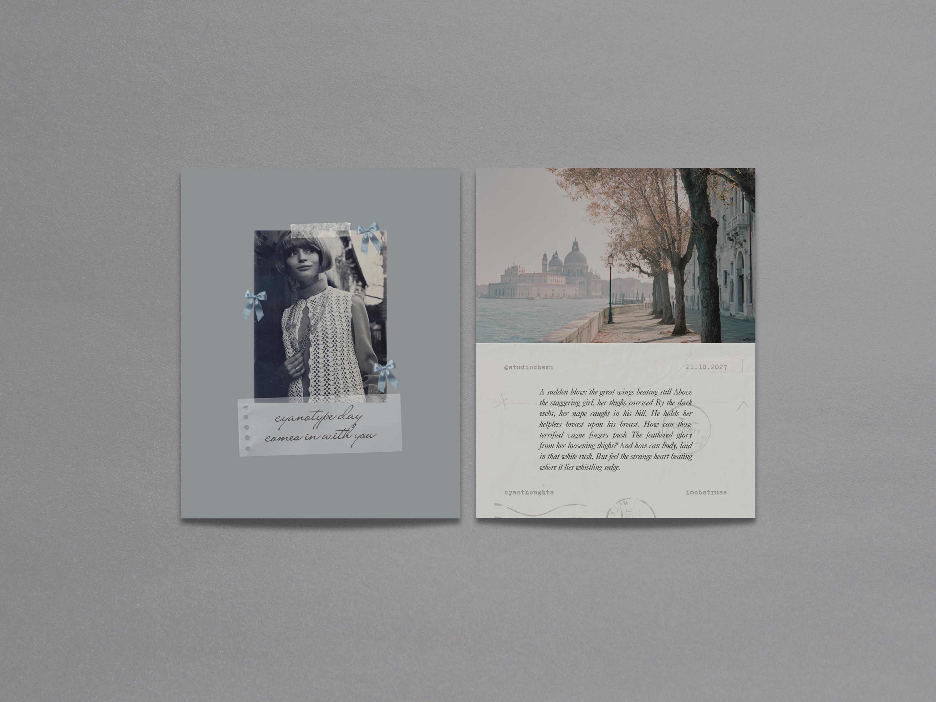 Poets & Writers Baby Blue Parisian Chic Post Templates for Instagram ...