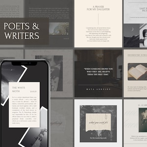Instagram Templates For: Poets Writers Bloggers Artists Authors, Canva ...