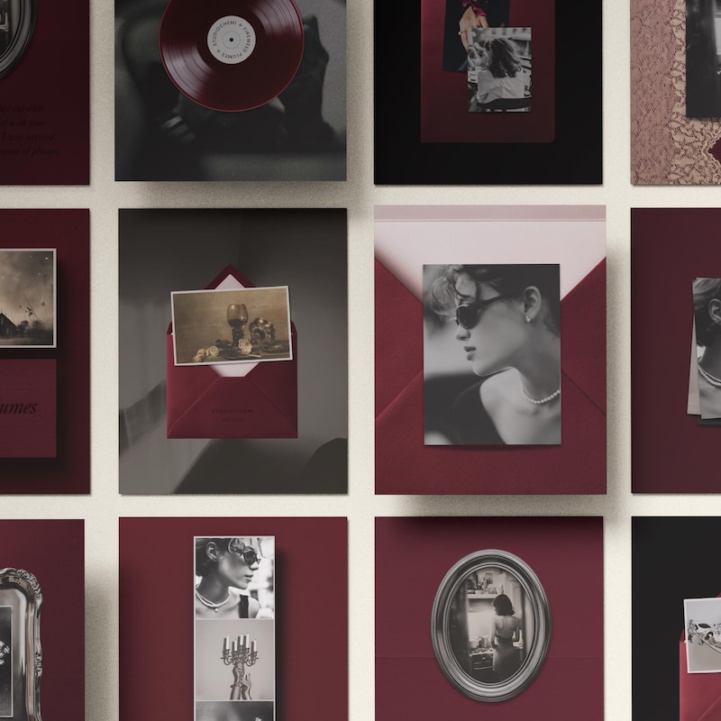 Deep Red Diary - Etsy