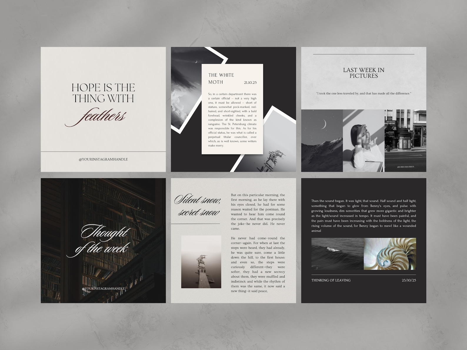 Instagram Templates For: Poets Writers Bloggers Artists Authors, Canva ...