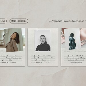 About Me, Model Zed Card, Comp Card, Editable Canva Template for ...