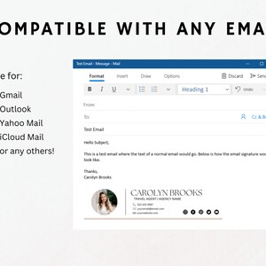 Travel Agent Email Signature Template, Minimalist Business Email ...