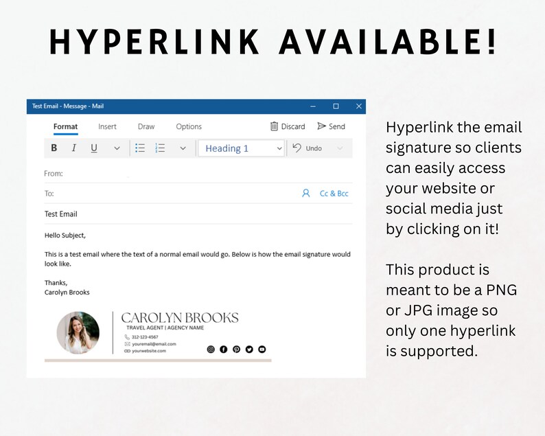 Travel Agent Email Signature Template, Minimalist Business Email ...