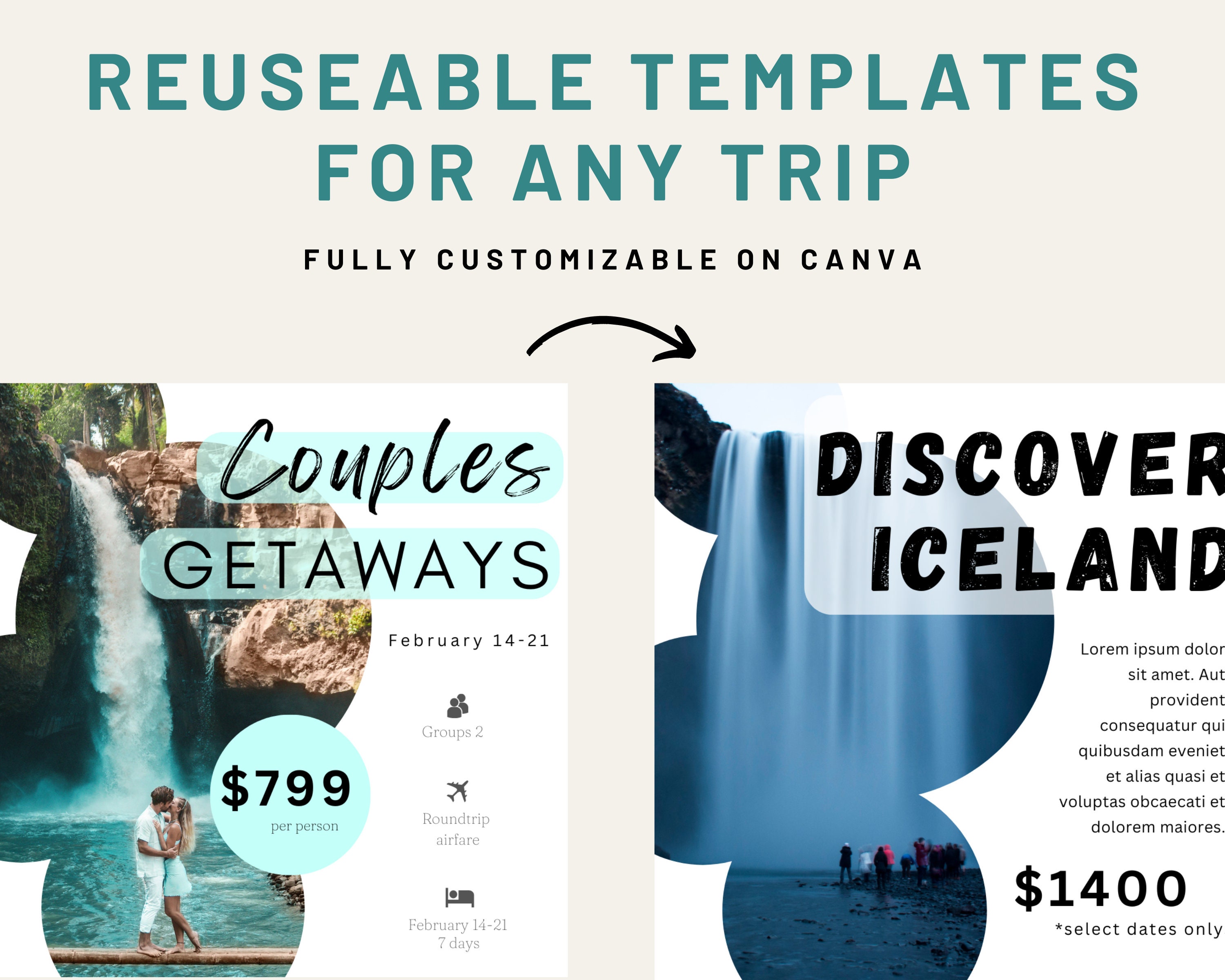 Travel Agent Instagram Templates Travel Agent Content Travel - Etsy