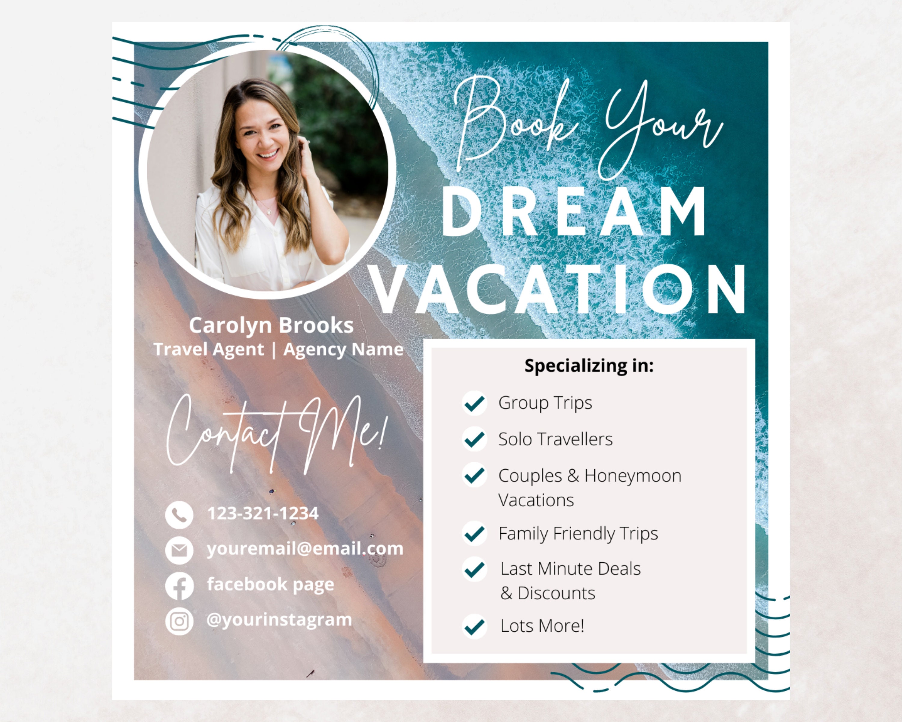 Travel Agent Flyer Templates, Travel Agent Content, Travel Agent ...